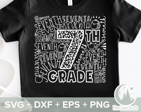 7th Seventh Grade Typography Svg 7th Seventh Grade Svg - Etsy