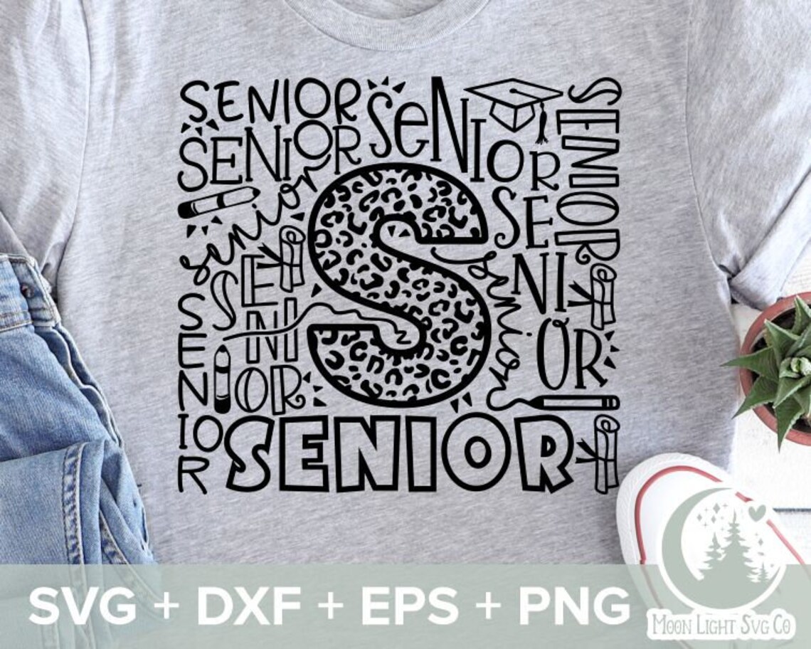 Senior Typography Svg Senior Typography Shirt First Day of - Etsy