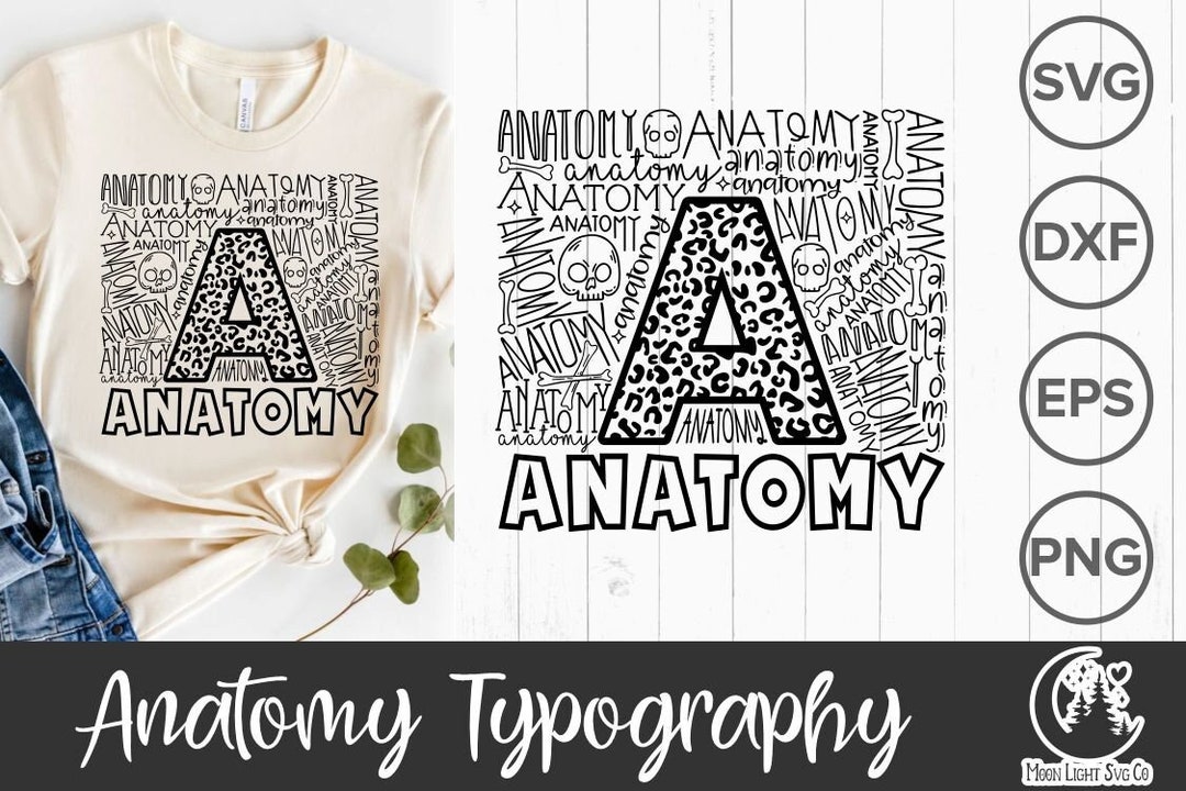 Anatomy Typography Svg, Anatomy Typography Shirt, Svg Dxf Eps Png Files ...