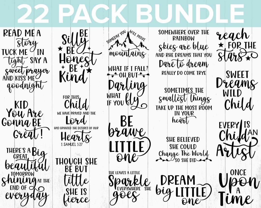 Rustic Kids Room SVG Bundle, Kids Room Quotes Svg, Farmhouse Quotes ...