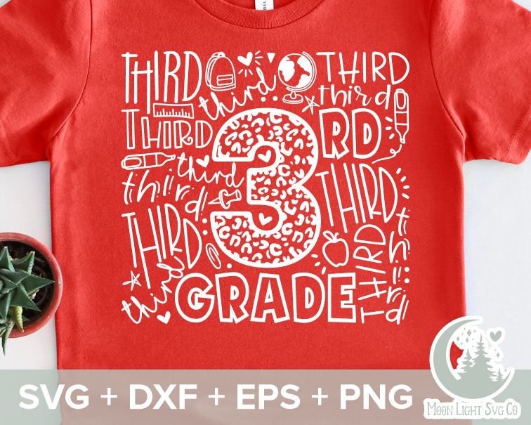 3rd Third Grade Typography Svg 3rd Third Grade Svg - Etsy
