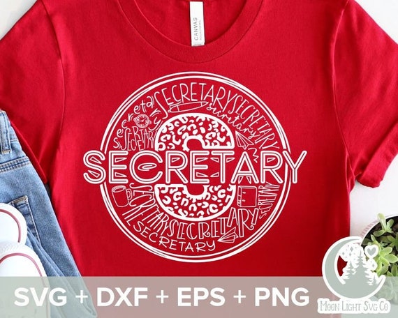 Secretary Typography Svg Secretary Typography Shirt Svg Dxf - Etsy