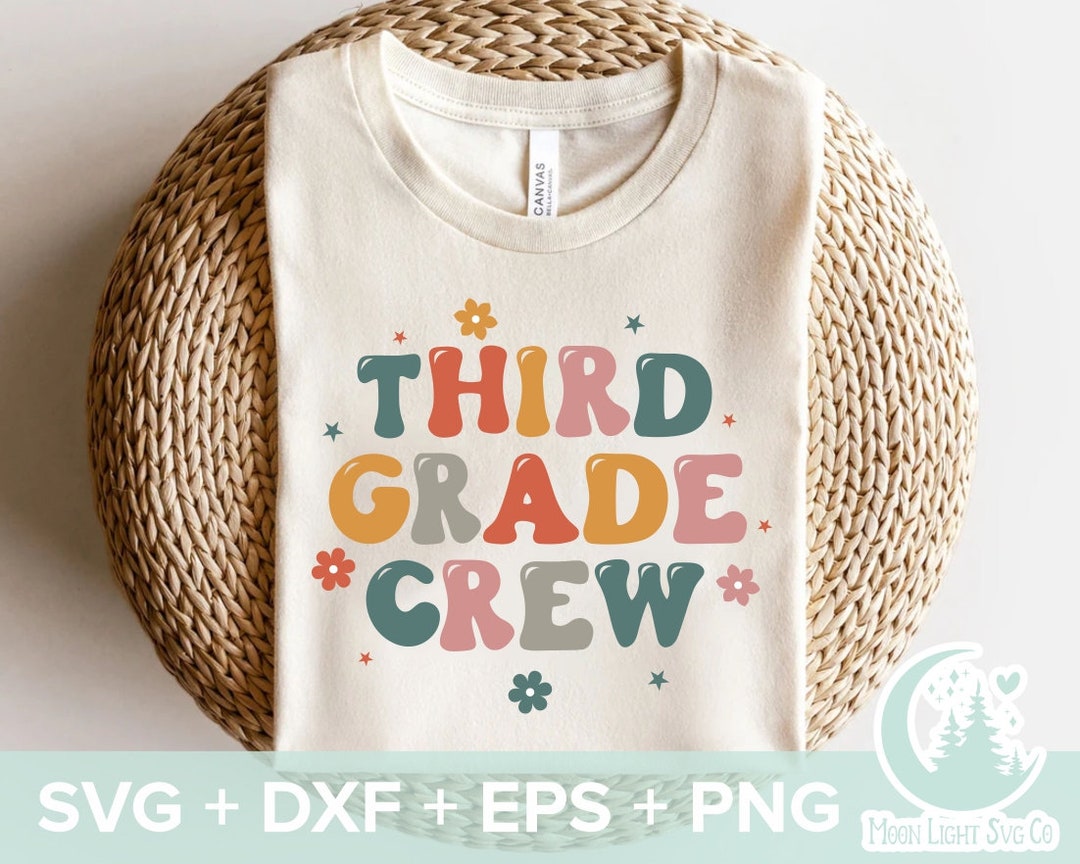 Third Grade Crew Svg, 3rd Grade Svg, Teachers Svg, Teacher Team Svg ...