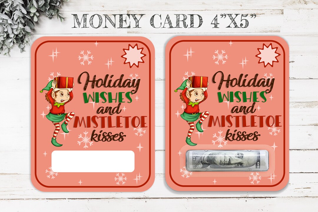 Christmas Money Card PNG, Christmas Cash Gift Card Holders, Printable ...