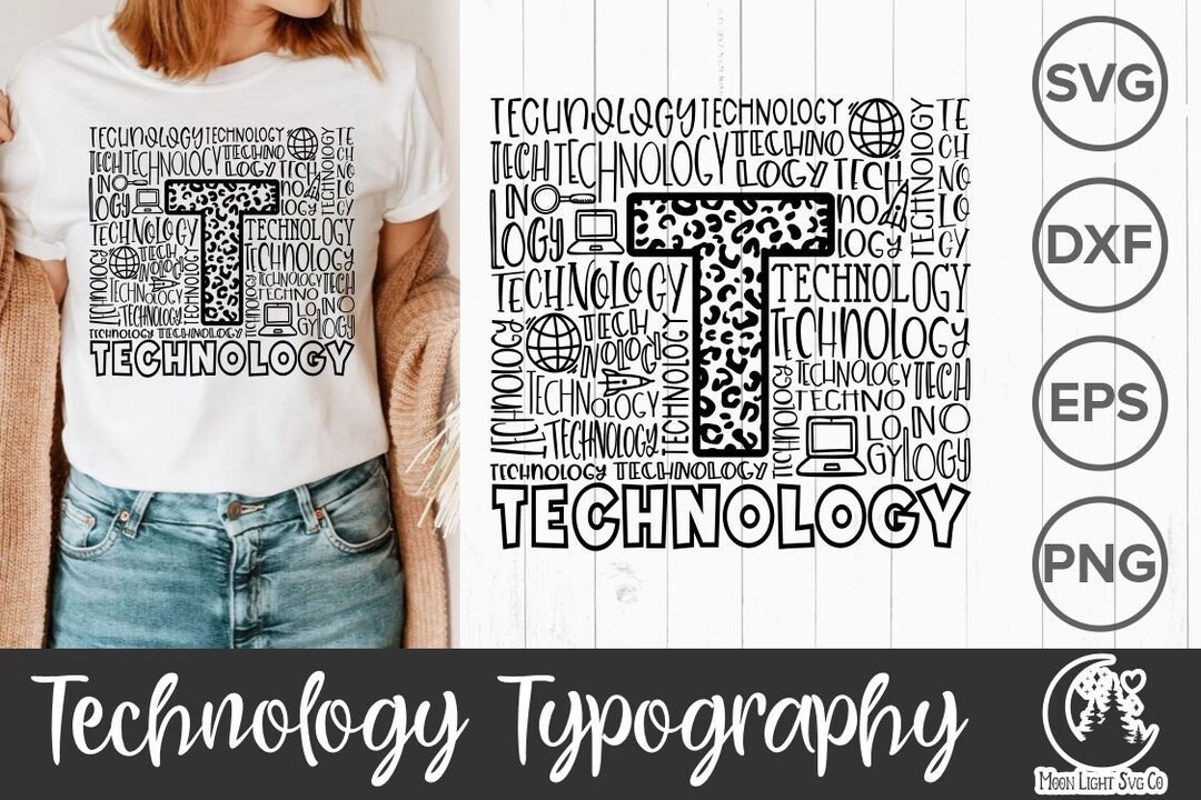 Technology Typography Svg, Technology Typography Shirt, Svg Dxf Eps Png ...