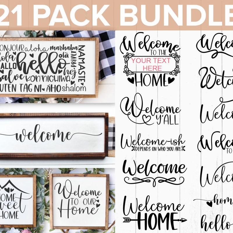 Welcome Home Svg - Etsy