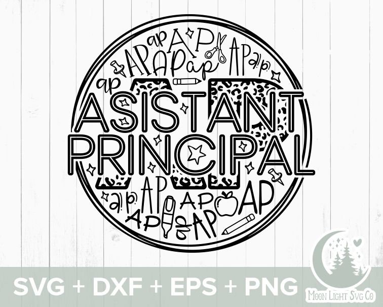 Assistant Principal AP Typography Svg Assistant Principal AP | Etsy