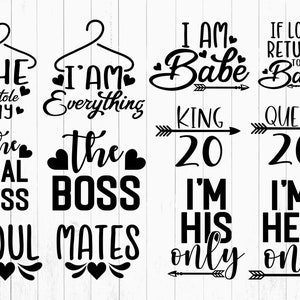 Couples Shirts Svg Bundle, Matching Shirt Svg, Anniversary Shirts Svg ...