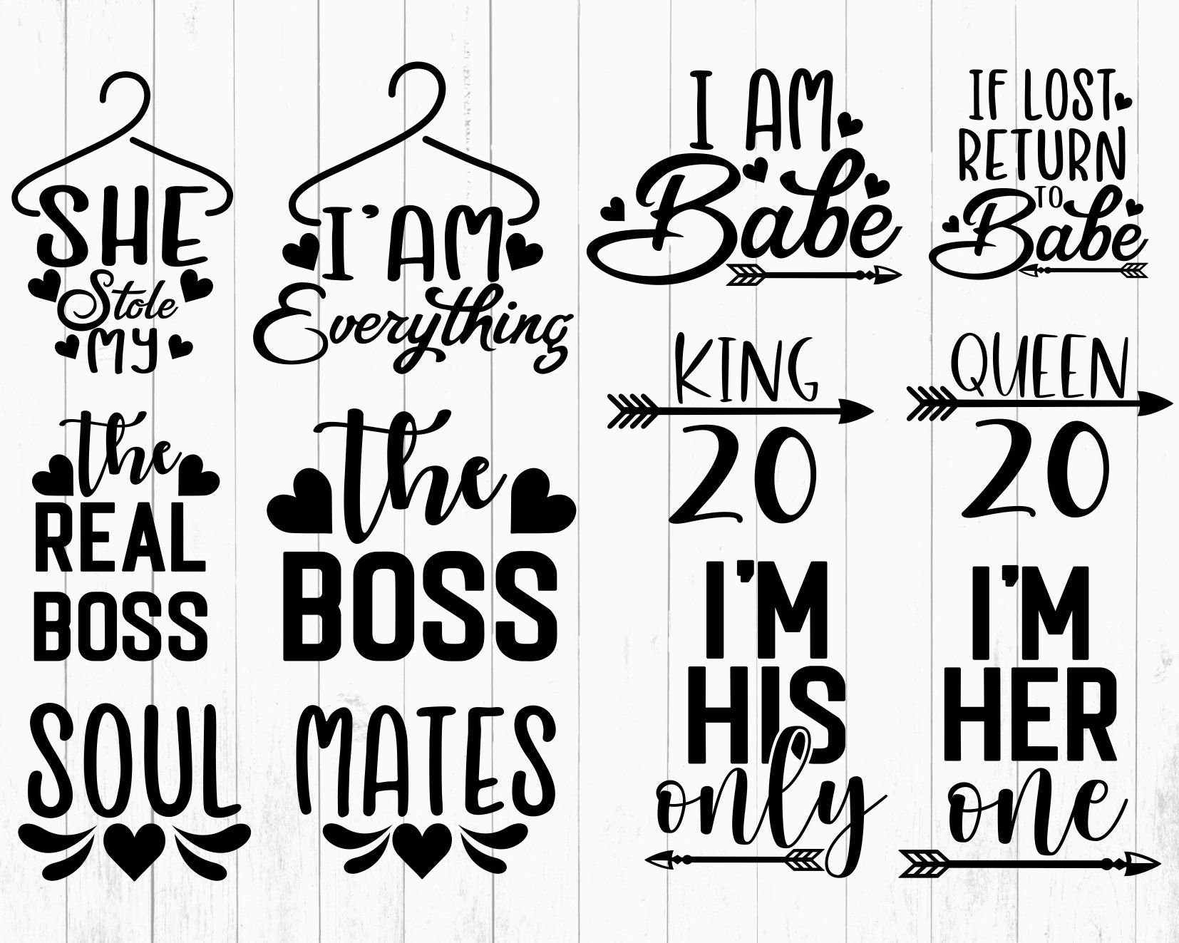 Couples Shirts Svg Bundle Matching Shirt Svg Anniversary - Etsy