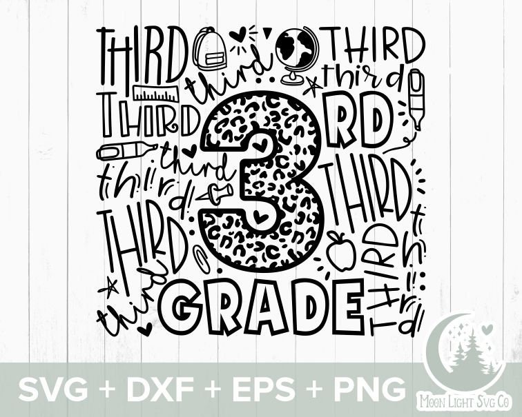 3rd Third Grade Typography Svg 3rd Third Grade Svg - Etsy