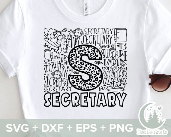 Secretary Typography Svg Secretary Typography Shirt Svg Dxf - Etsy