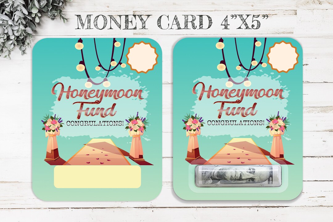 Printable Wedding Money Card Holder, Money Card Bundle, Print Then Cut ...