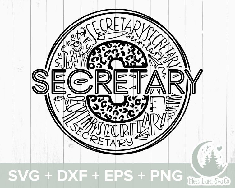 Secretary Typography Svg Secretary Typography Shirt Svg Dxf - Etsy