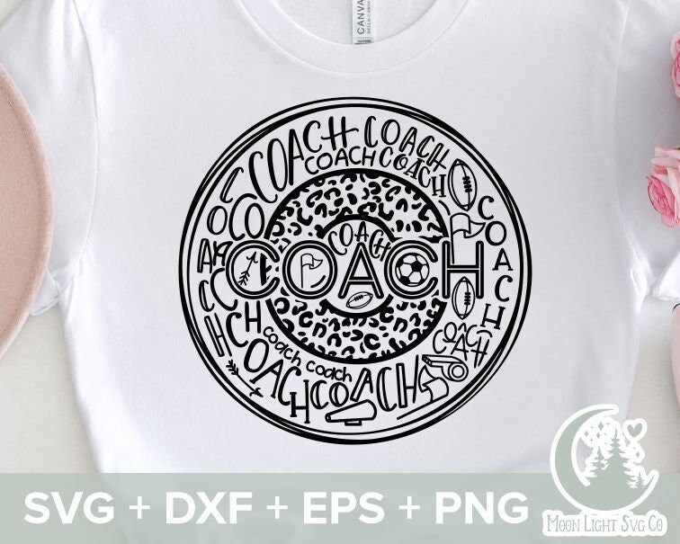 Coach Typography Svg Coach Typography Shirt Svg Dxf Eps Png - Etsy