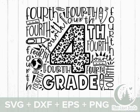 4th Fourth Grade Typography Svg 4th Fourth Grade Svg - Etsy