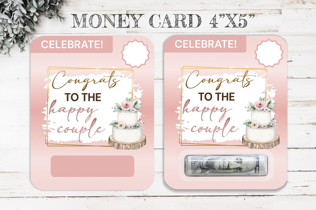 Wedding Money Card Holder Printable Money Card Bundle Print - Etsy