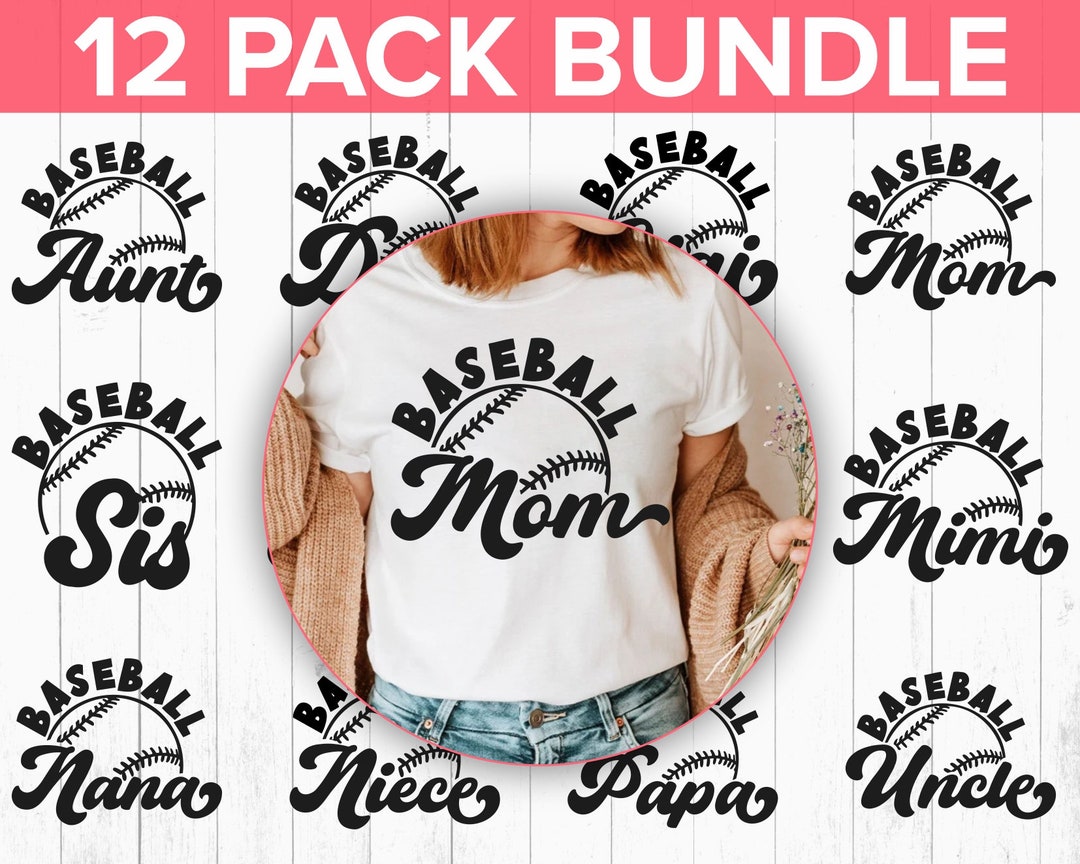 Baseball Family Svg Bundle, Bro, Dad, Gigi, Mom, Nana, Niece, Sis ...