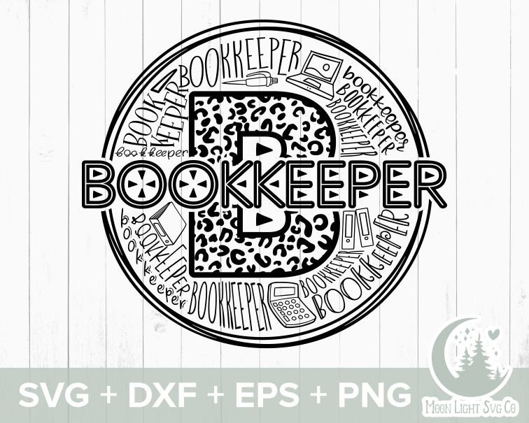 Bookkeeper Typography Svg Bookkeeper Typography Shirt Svg - Etsy