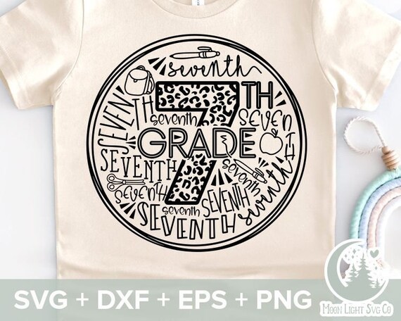 7th Seventh Grade Typography Svg 7th Seventh Grade Svg - Etsy