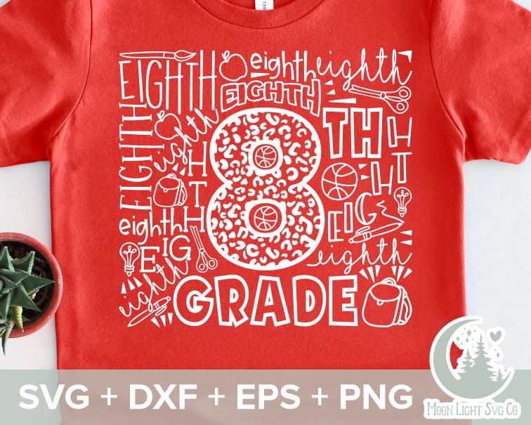 8th Eighth Grade Typography Svg 8th Eighth Grade Svg - Etsy