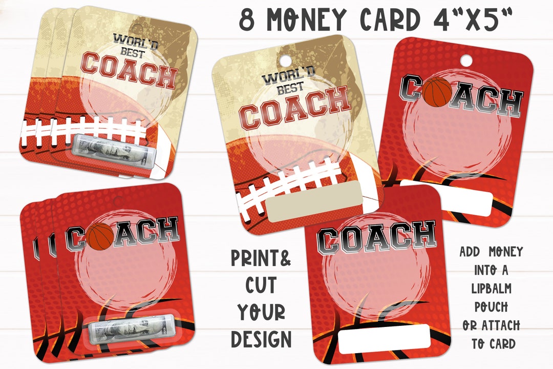 Basketball Coach Money Card PNG Football Coach Money Card - Etsy