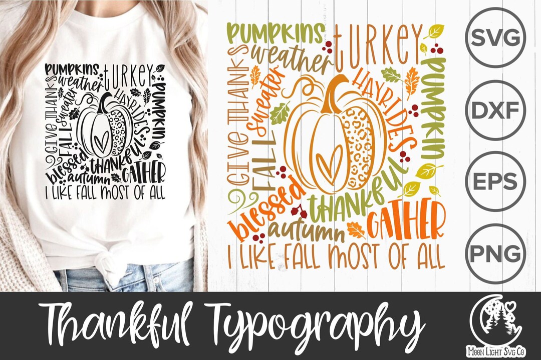 Fall SVG, Fall Sublimation PNG, Fall Typography, Pumpkins, Falling ...