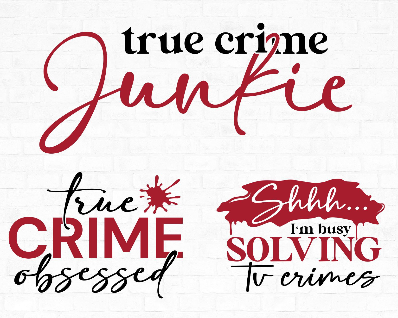 True Crime Svg Bundle True Crime Svg Mom Svg Sayings Funny - Etsy UK