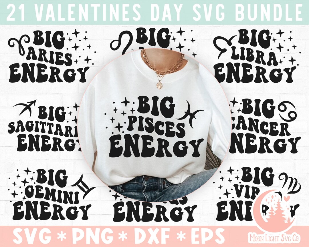 Zodiac Svg Bundle, Big Energy Svg, Retro, Astrology Svg, Trendy Svg ...