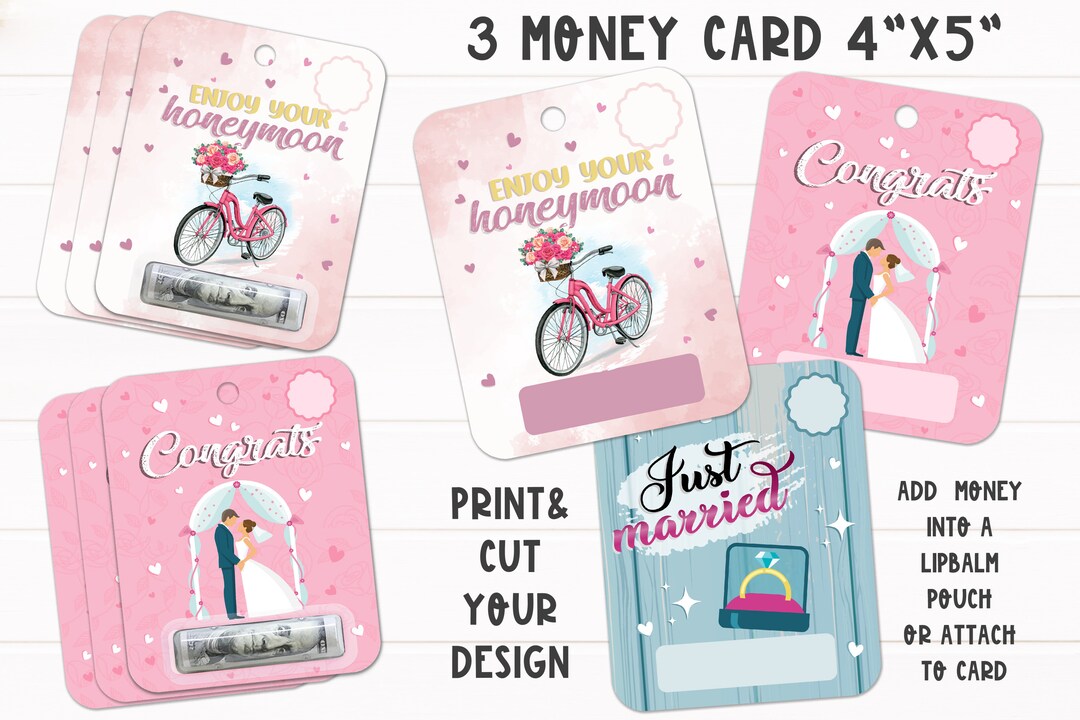 3 Money Card PNG Designs Wedding Money Holder Money Card - Etsy