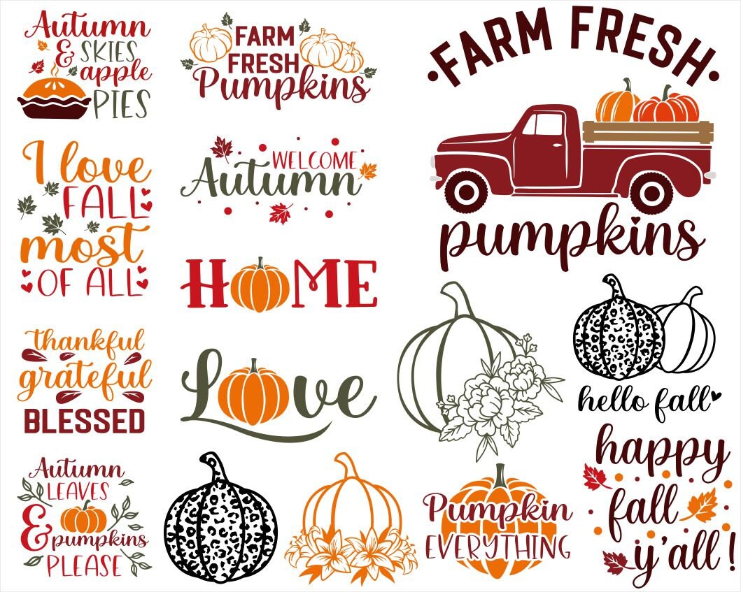 Autumn Svg Bundle Fall Svg Bundle Thanksgiving Svg Svg Dxf - Etsy