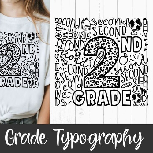 Second Grade Crew Svg Dxf Eps Png Second Grader Svg 2nd - Etsy