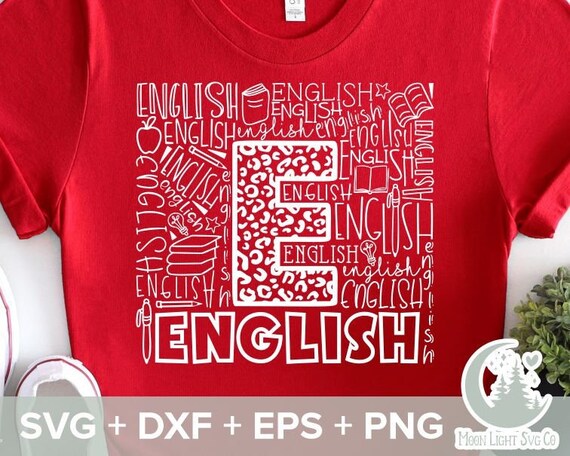 English Typography Svg English Typography Shirt Svg Dxf Eps - Etsy