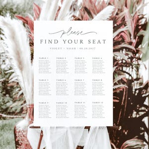 Sage Green Seating Chart Template Minimalist Editable Instant Download ...