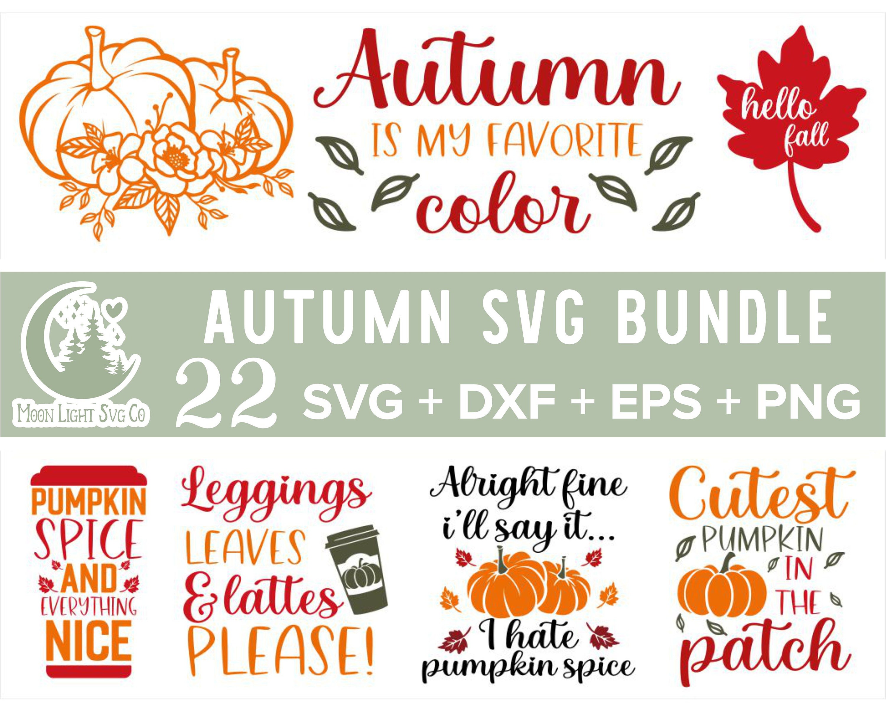 Autumn Svg Bundle Fall Svg Bundle Thanksgiving Svg Svg Dxf - Etsy