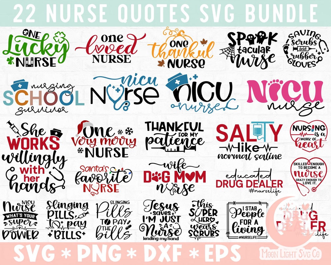 Nurse Svg Bundle, Nurse Life Svg File, Nurse Quotes Svg, Nurse Svg, Svg ...