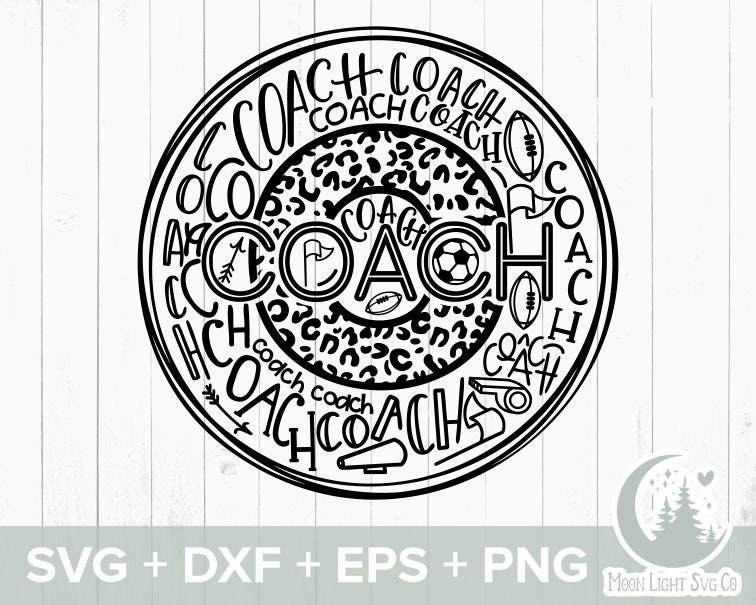 Coach Typography Svg Coach Typography Shirt Svg Dxf Eps Png - Etsy