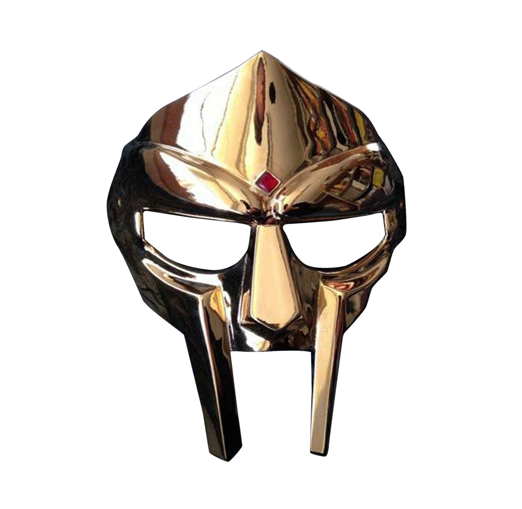 MF Doom Mask Gladiator Mad-villain 18G Steel Brass Face Armor Medieval ...