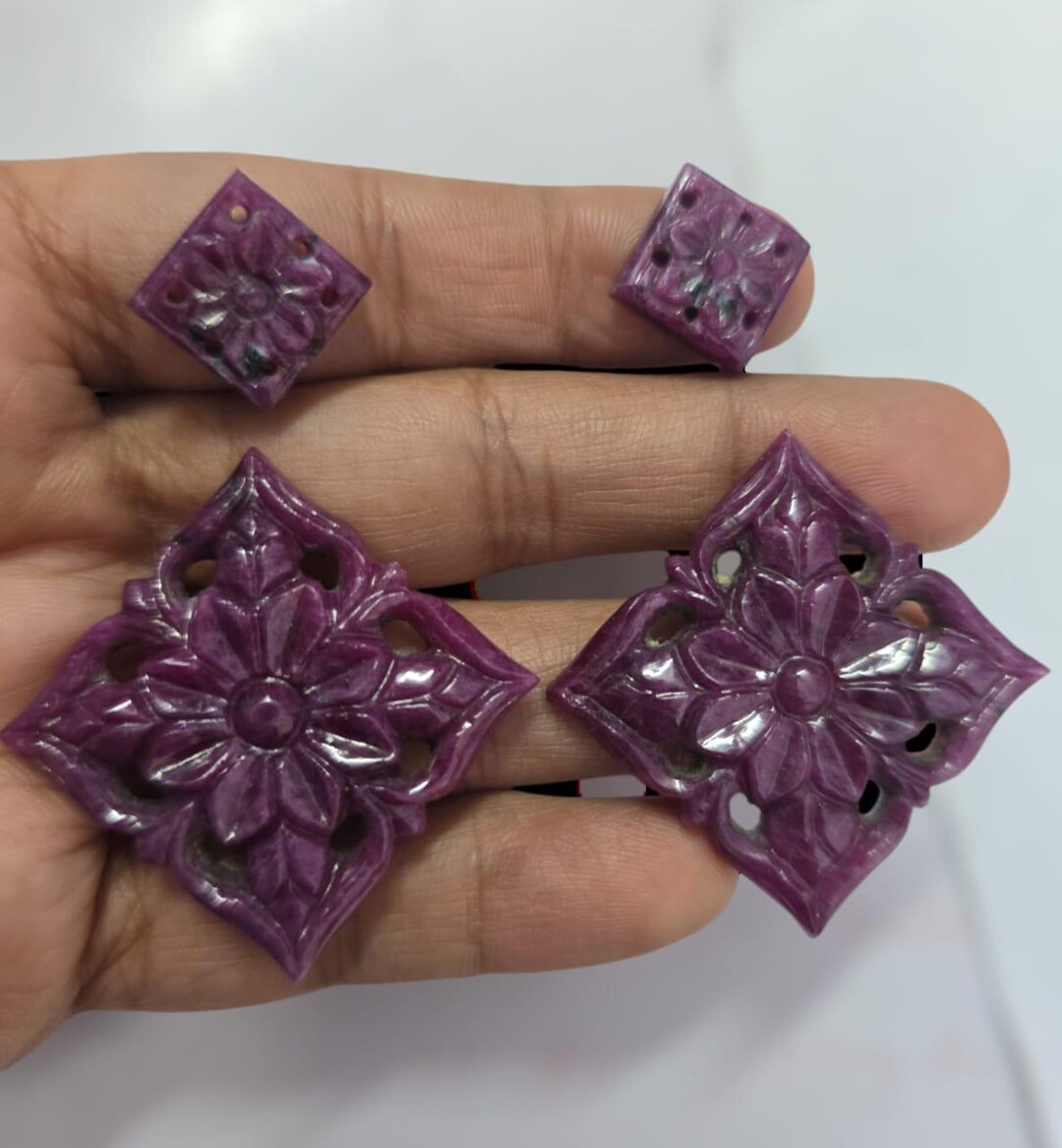 100 % Natural Ruby Carving, Fancy Carving, Hand Carving, Ruby Carving ...