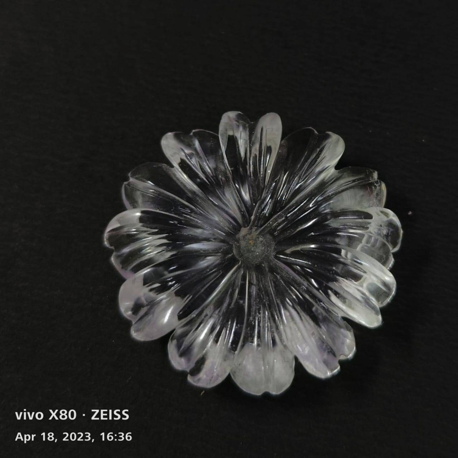 Natural Rock Crystal Quartz Flowers Design Carving Hand Made Loose ...