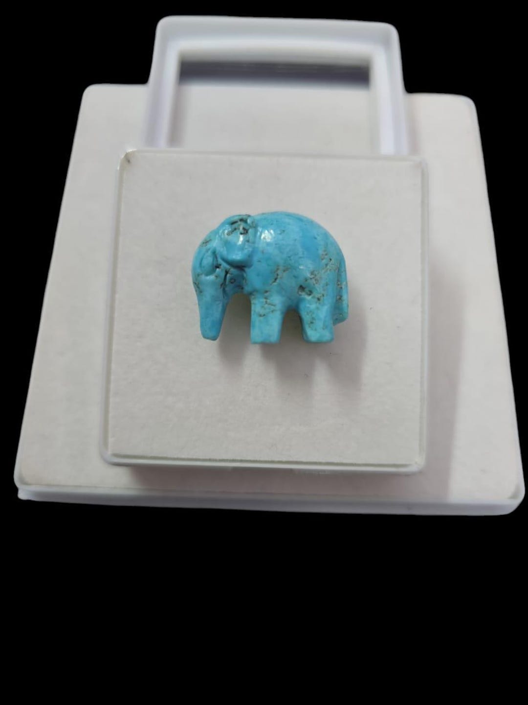Natural Turquoise Elephant Carving: Handmade Charm Jewelry (22x18x10mm ...
