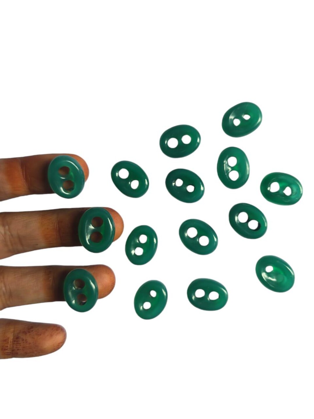 Green Onyx Carving, Oval Gemstone Button, 16mm - Etsy