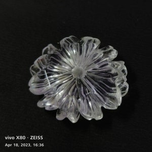 Natural Rock Crystal Quartz Flowers Design Carving Hand Made Loose ...
