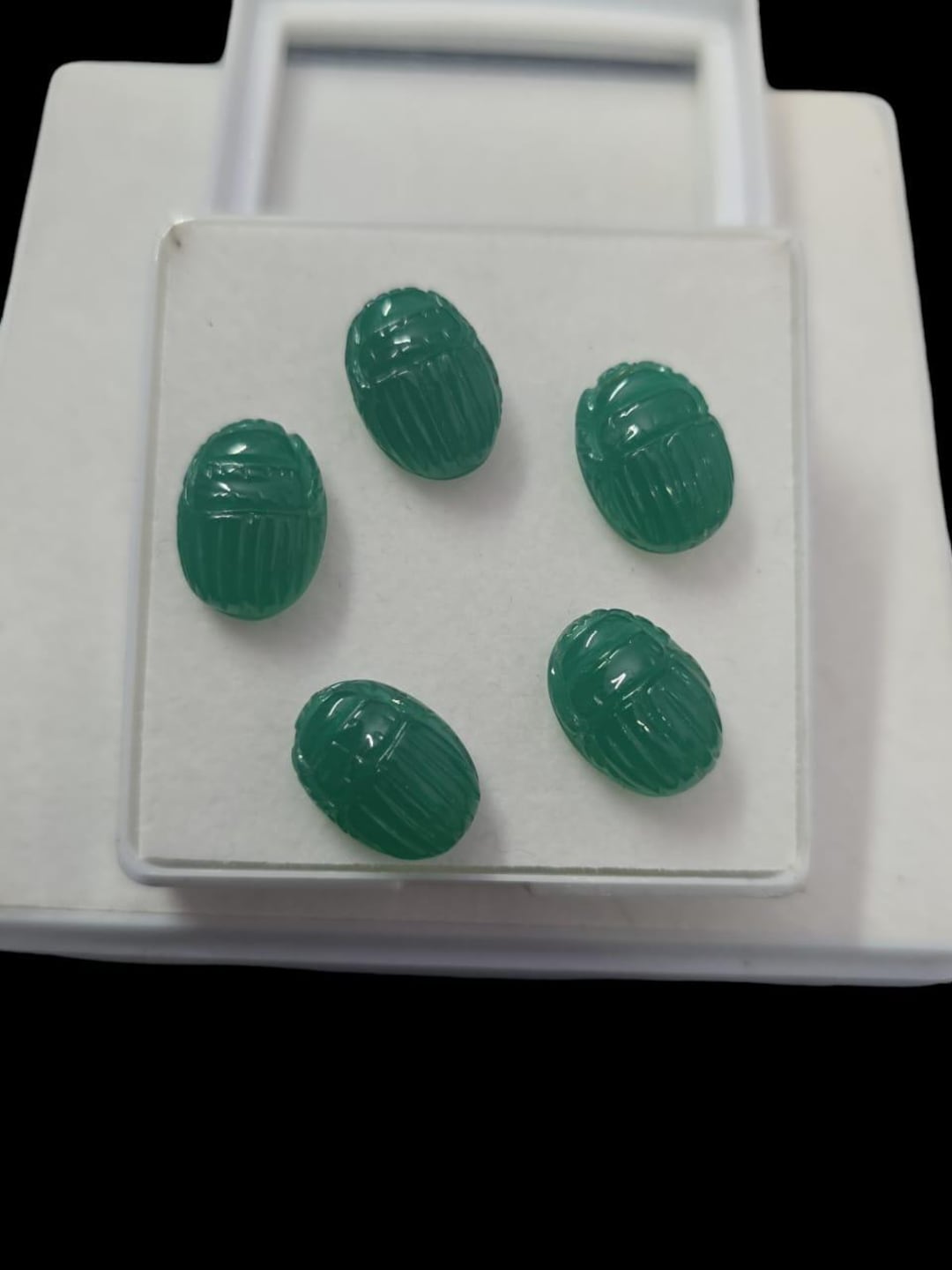 Green Onyx Scarab Beetle Carving Beads: 14mm Gemstone - Etsy