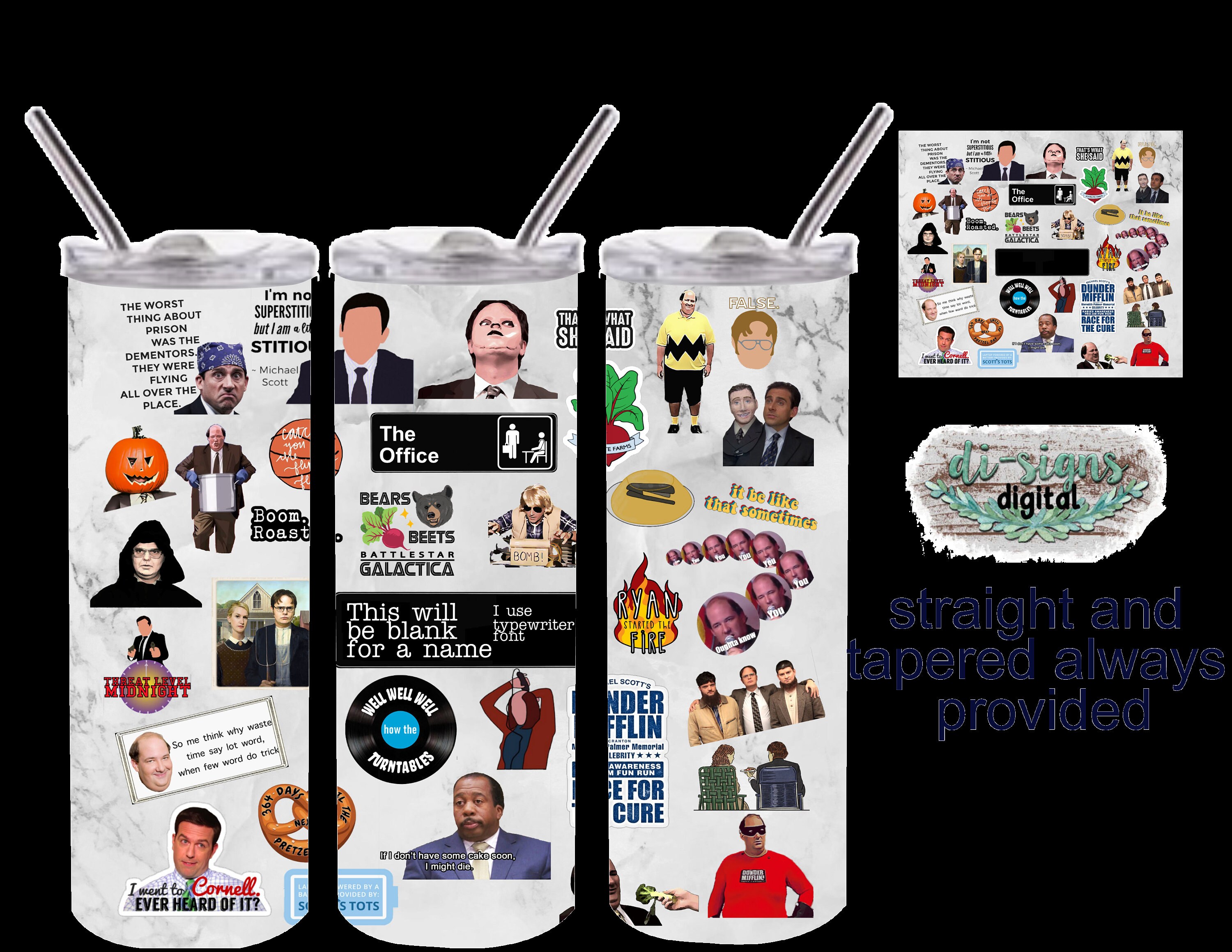 The Office Collage Inspired 20 Oz Tumbler With 2 Lids - Etsy