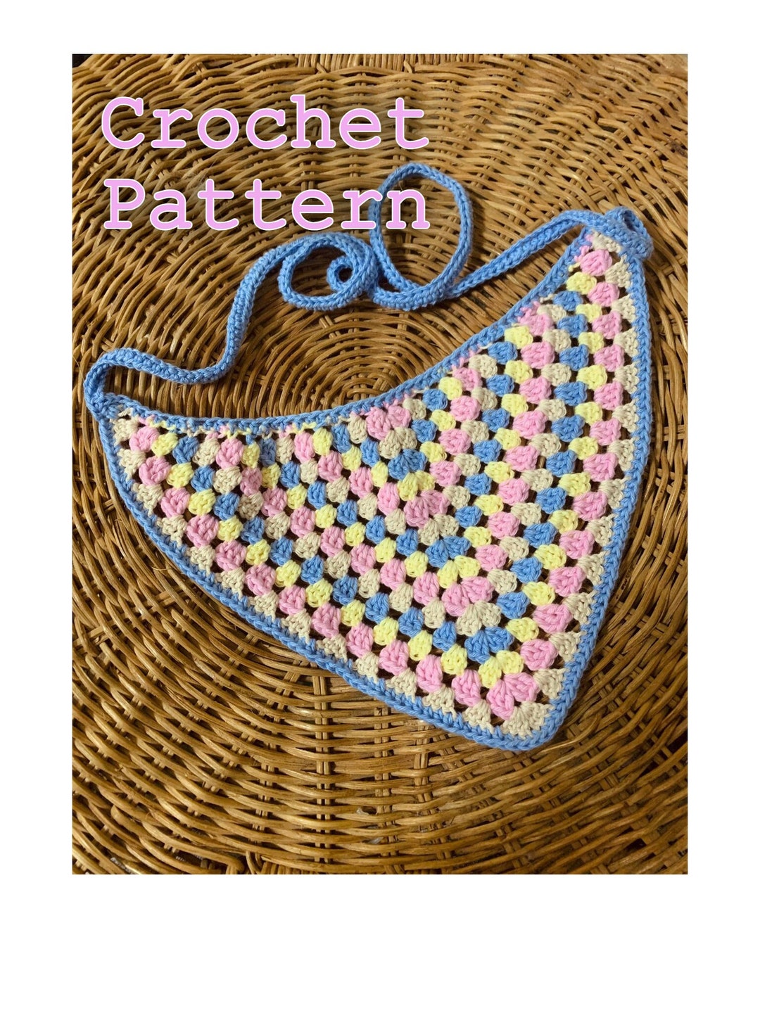 Granny's Triangle Bandana - Crochet Pattern - Etsy