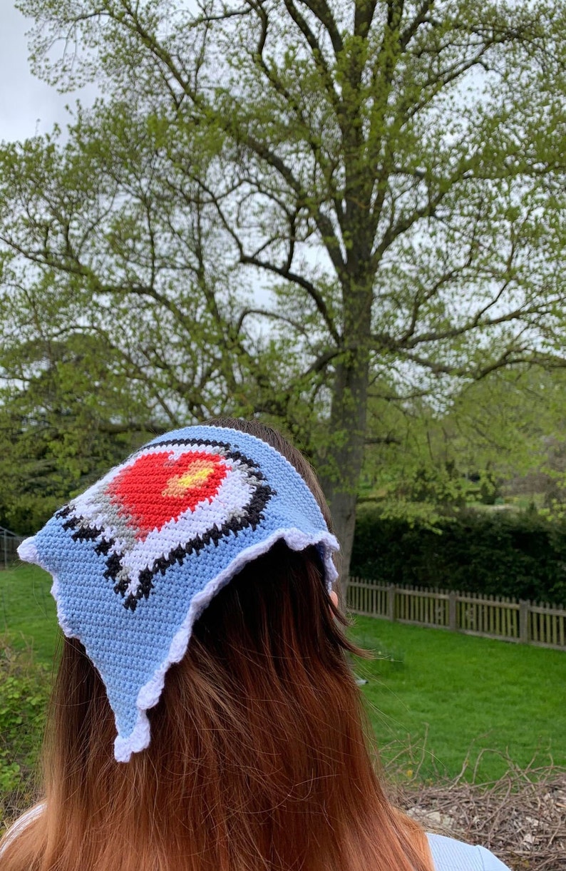 Pixel Heart Bubble Bandana Crochet Pattern - Stardew Valley Inspired ...