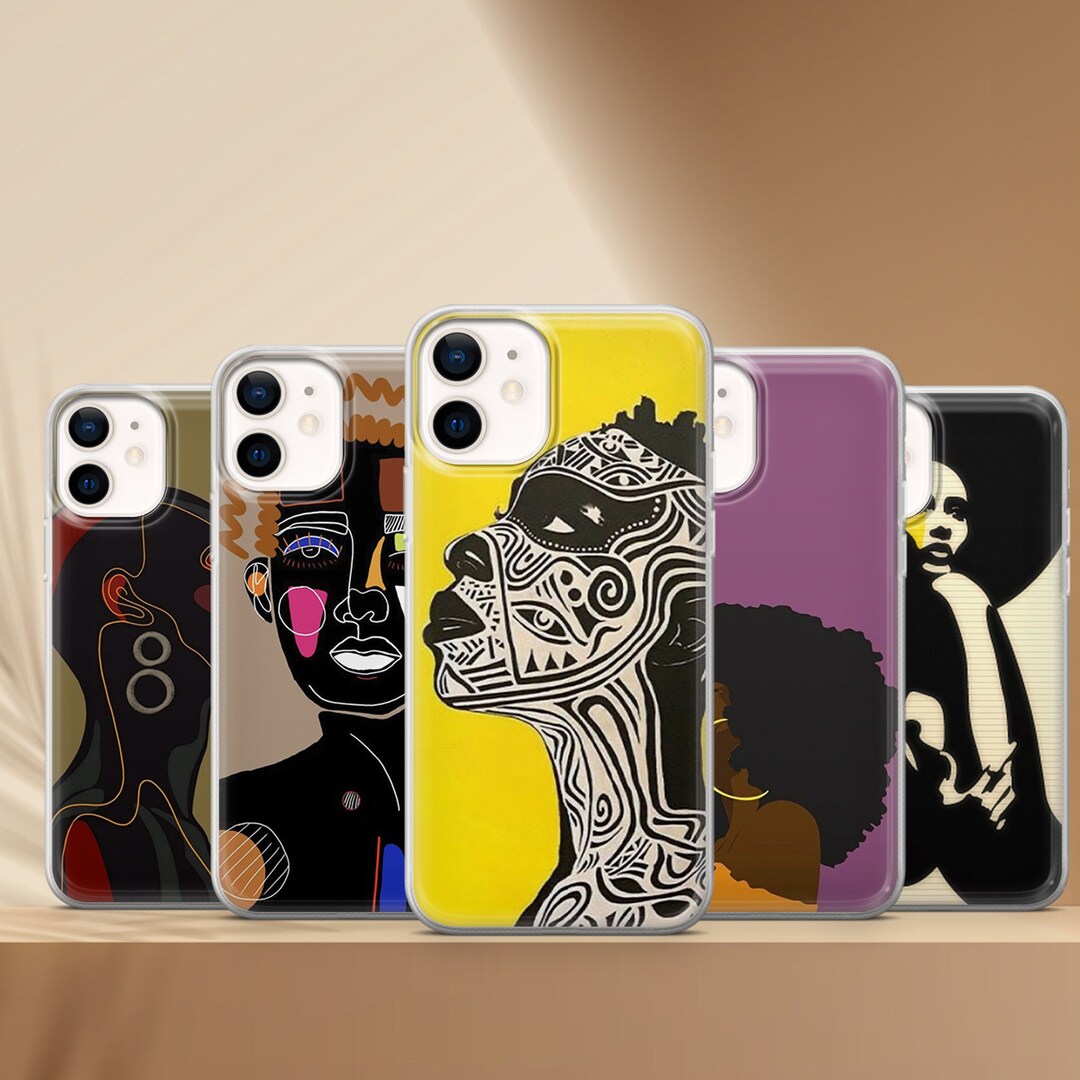 African Phone Case AFRO Woman Cover Design Case for iPhone 13, 12 Pro ...
