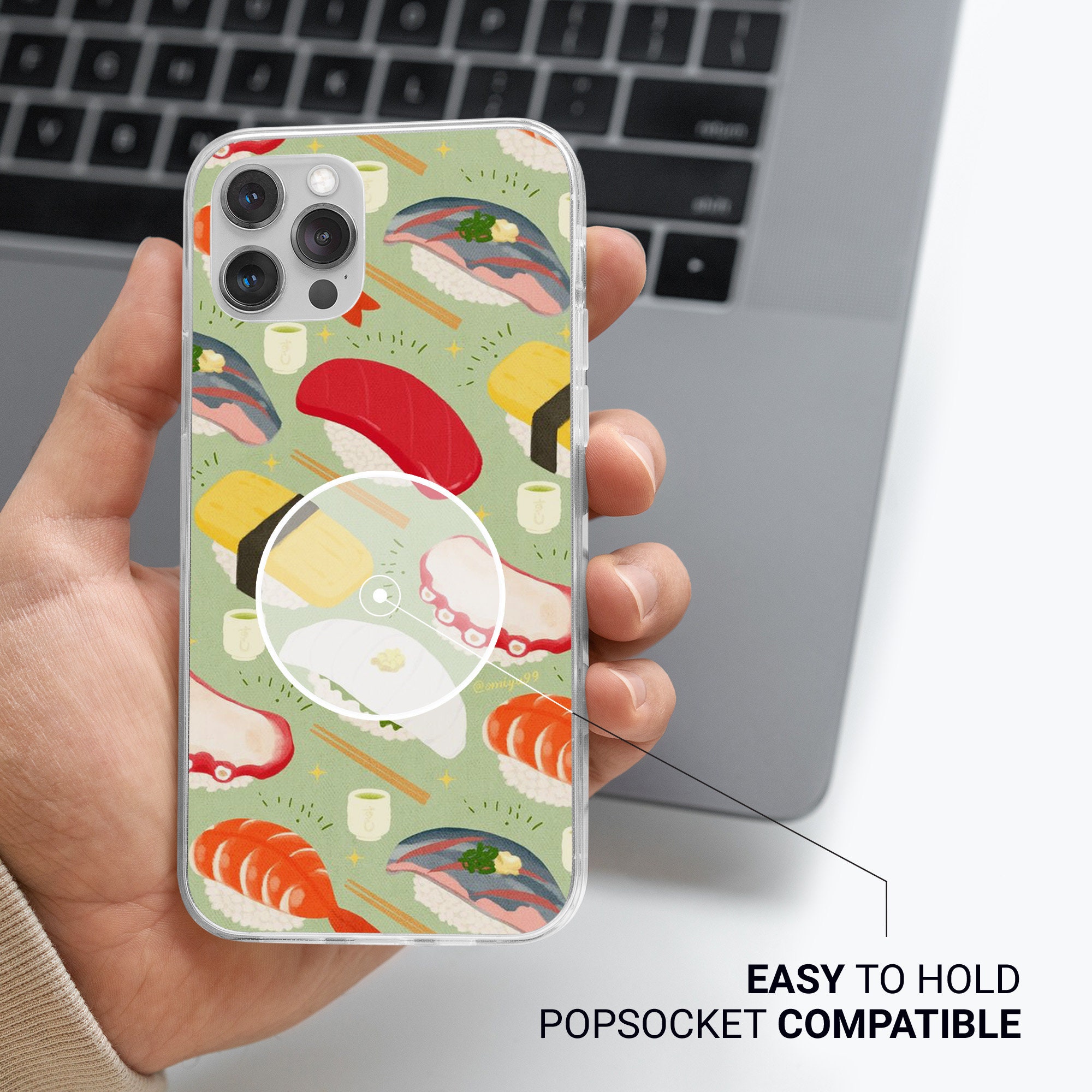 Japanese Food Phone Case Sushi Anime Noodles Cases for iPhone 13, 12 ...