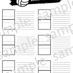 Volleyball 6 Court Chart for Coaches 8.5x11 Digital Download (set of 4 ...