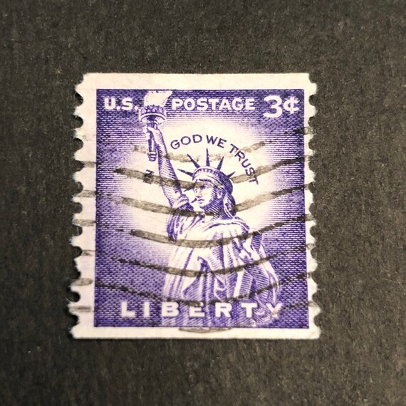 Rare Stamp statue of Liberty U.S. 3 Cents 1954 - Etsy